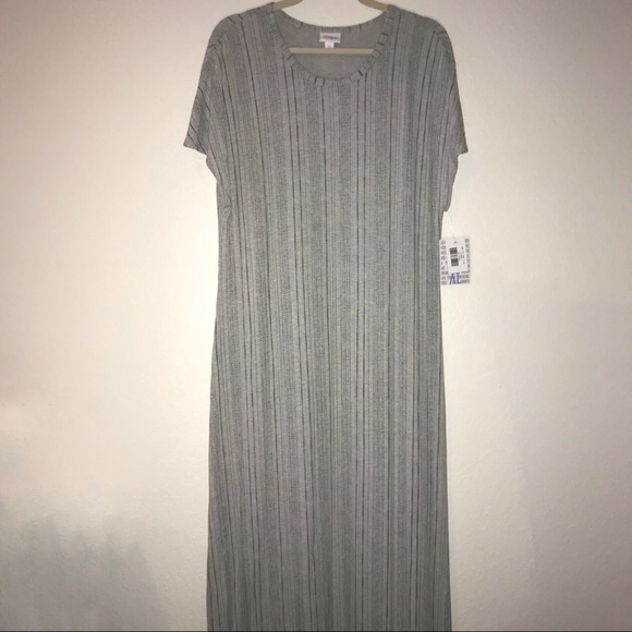 LuLaRoe | Dresses | Lularoe Maxi Dress Maria Vertical Green Stripes On ...